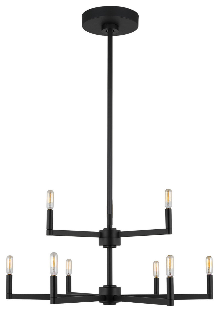 Fullton LED Chandelier, Midnight Black - Transitional - Chandeliers ...