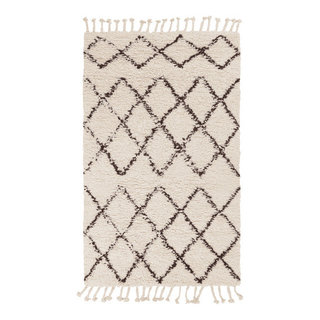 Surya Sherpa 2'x3' Hand Woven Wool Shag Rug, Gray, 5'x7'6 ...