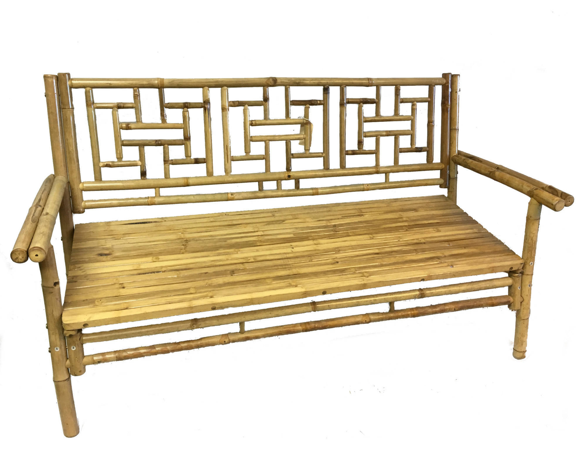 Standard Lattice Back Bamboo Bench - Asian - Indoor Benches - by Master ...
