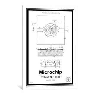 Microchip by Retro Patents Canvas Print, 40"x26"x1.5" - Industrial ...