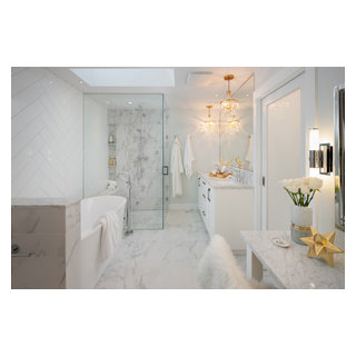 Glam, Gold and Marble Master Bathroom Renovation - Classique Chic - Salle de Bain - Vancouver ...