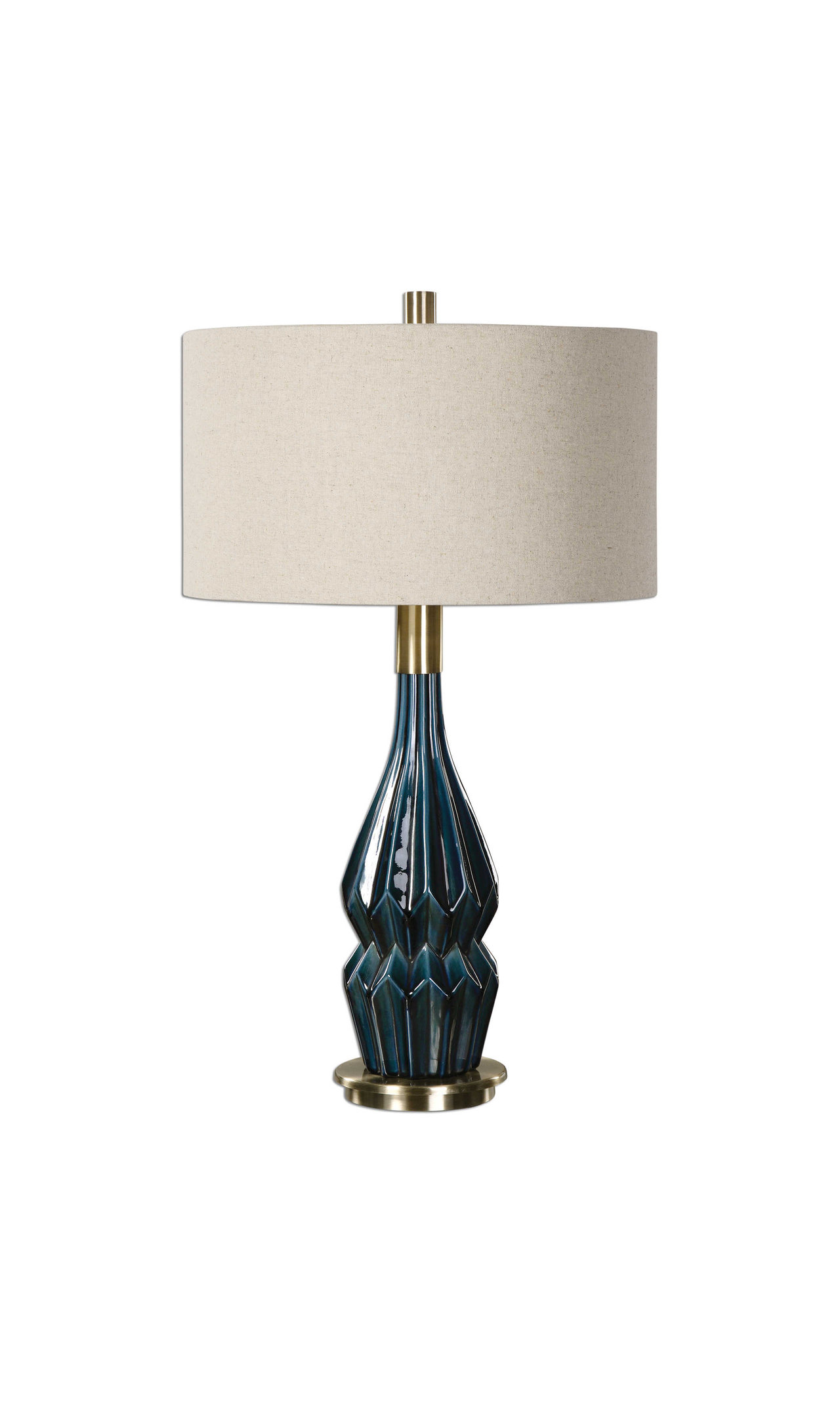 Uttermost Prussian Blue Ceramic Lamp - Contemporary - Table Lamps - by ...