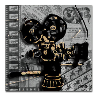'Movie Camera' Canvas Art by Roderick Stevens, 18" x 18" - Contemporary ...