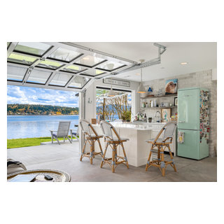 Beachy Farmhouse - Beach Style - Home Bar - Seattle - by MacPherson ...