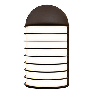 Lighthouse LED Wall Sconce, Textured Bronze - Beach Style - Outdoor ...