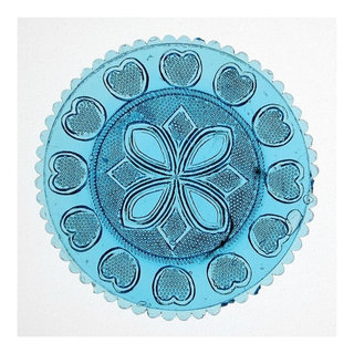 "Blue Pressed Glass Plate" Print 19th Century American Glassmaker, 20 ...