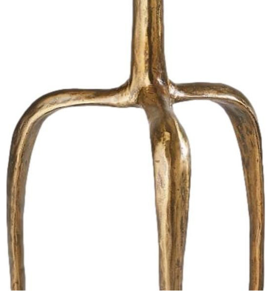 Rustic Modern Prong Spike Tripod Table Lamp 41 in Gold Minimalist Iron ...