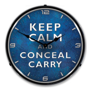1807871 Keep Calm Conceal Carry Clock - Contemporary - Wall Clocks - by ...