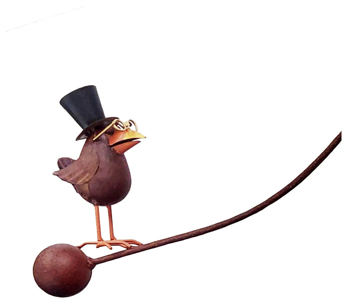 Rustic Metal Kinetic Birds Spinning Balancer Garden Stake - Rustic ...