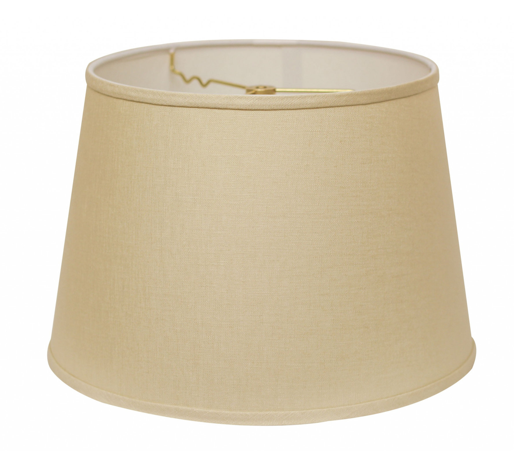 14" Parchment Biege Rounded Empire Slanted Linen Lampshade ...