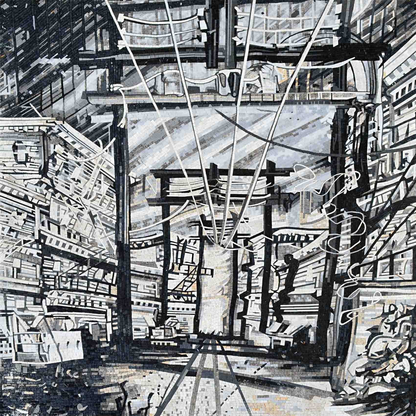 Ken Foster, Street Art Mosaic Reproduction, 36" x 52" - Contemporary ...