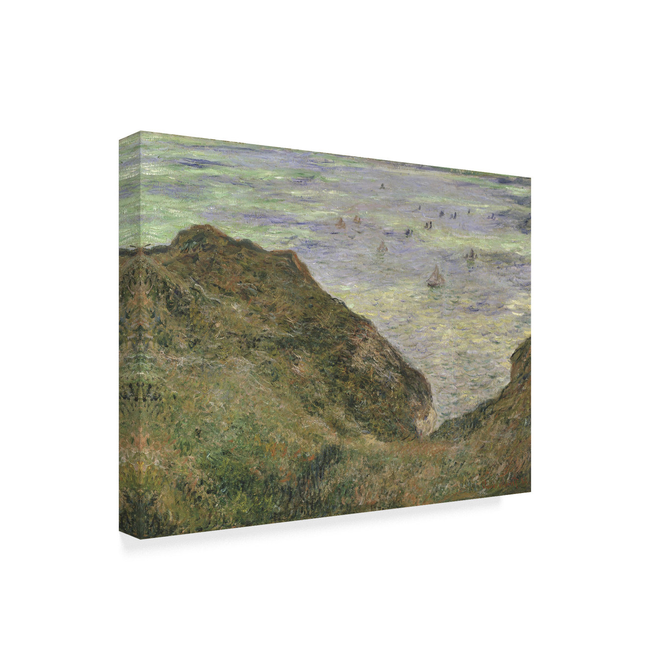 Claude Monet 'View Over The Sea' Canvas Art, 19"x14" - Beach Style ...