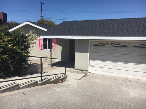 House below street level..curb appeal HELP!