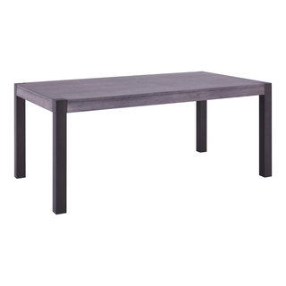 Tatum Contemporary Dining Table in Mineral Finish and Gray Walnut Top ...