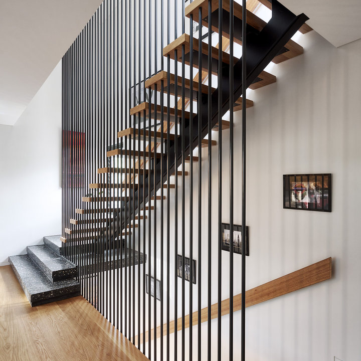 75 Beautiful Staircase with Open Risers Ideas and Designs - January ...