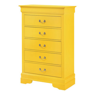 Glory Furniture LouisPhillipe Chest in Yellow Color - Contemporary ...