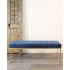 Justin Bench, Navy Velvet - Contemporary - Upholstered Benches - by ...