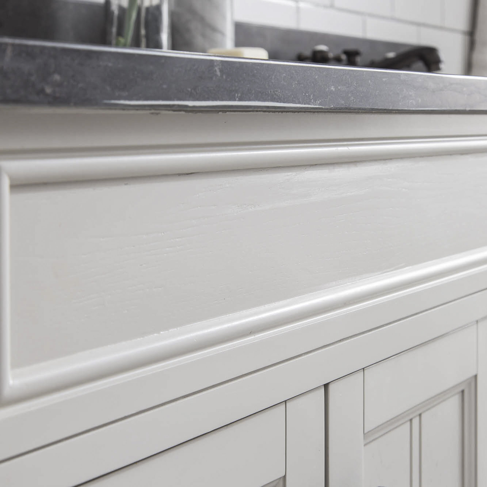 Potenza Ivory Gray Bathroom Vanity, 60" Wide - Traditional - Bathroom ...