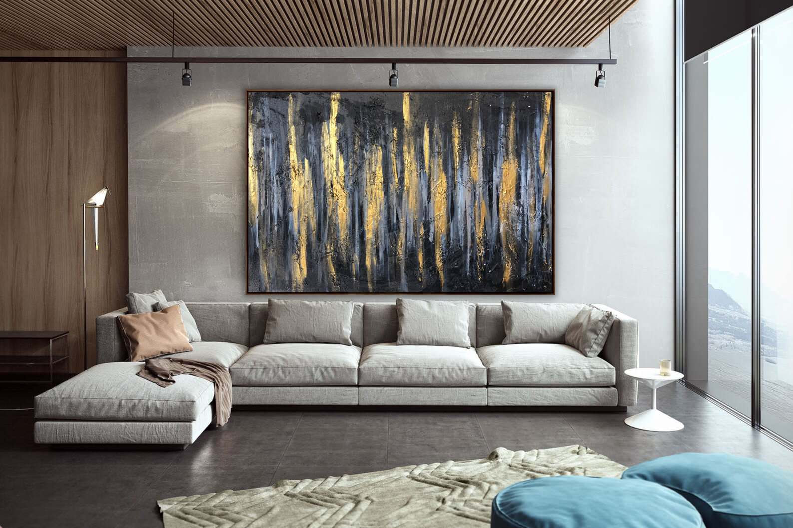 Shiny 72x36 inches Contemporary Art Large Modern Painting Wall Art ...