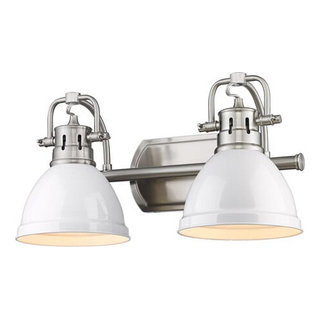 Golden Duncan 2-Light Bathroom Vanity Light in Pewter, 17.000 ...