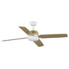 Schaffer II 56" 5-Blade Satin White Ceiling Fan With Integrated LED ...