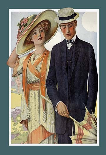 Three - Button Pleated Lapel, 20" x 30" - Traditional - Prints And ...