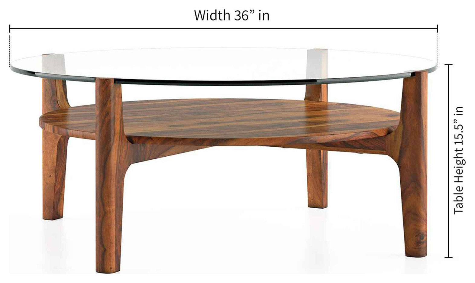 Modholic Soho Coffee Table, Walnut, Round - Midcentury - Coffee Tables - by World Modern Design ...