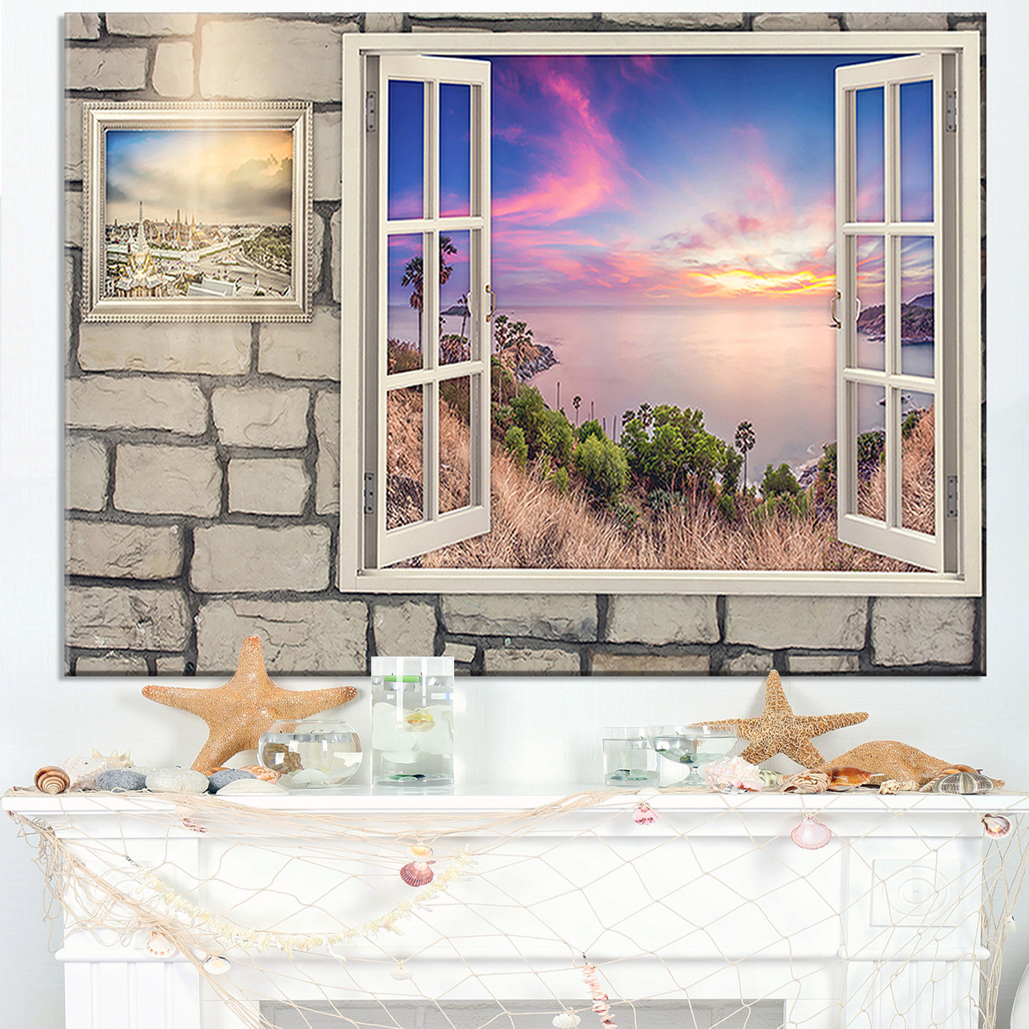 "Window To Beautiful Stretch of Land" Landscape Wall Art, 40"x20 ...
