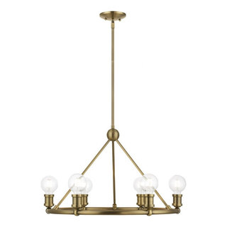 6 Light Chandelier In Transitional Style-19.5 Inches Tall and 25 Inches ...