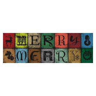 Merry Merry Blocks Poster Print by Melody Hogan # MHPL026A, 24 x 18 ...