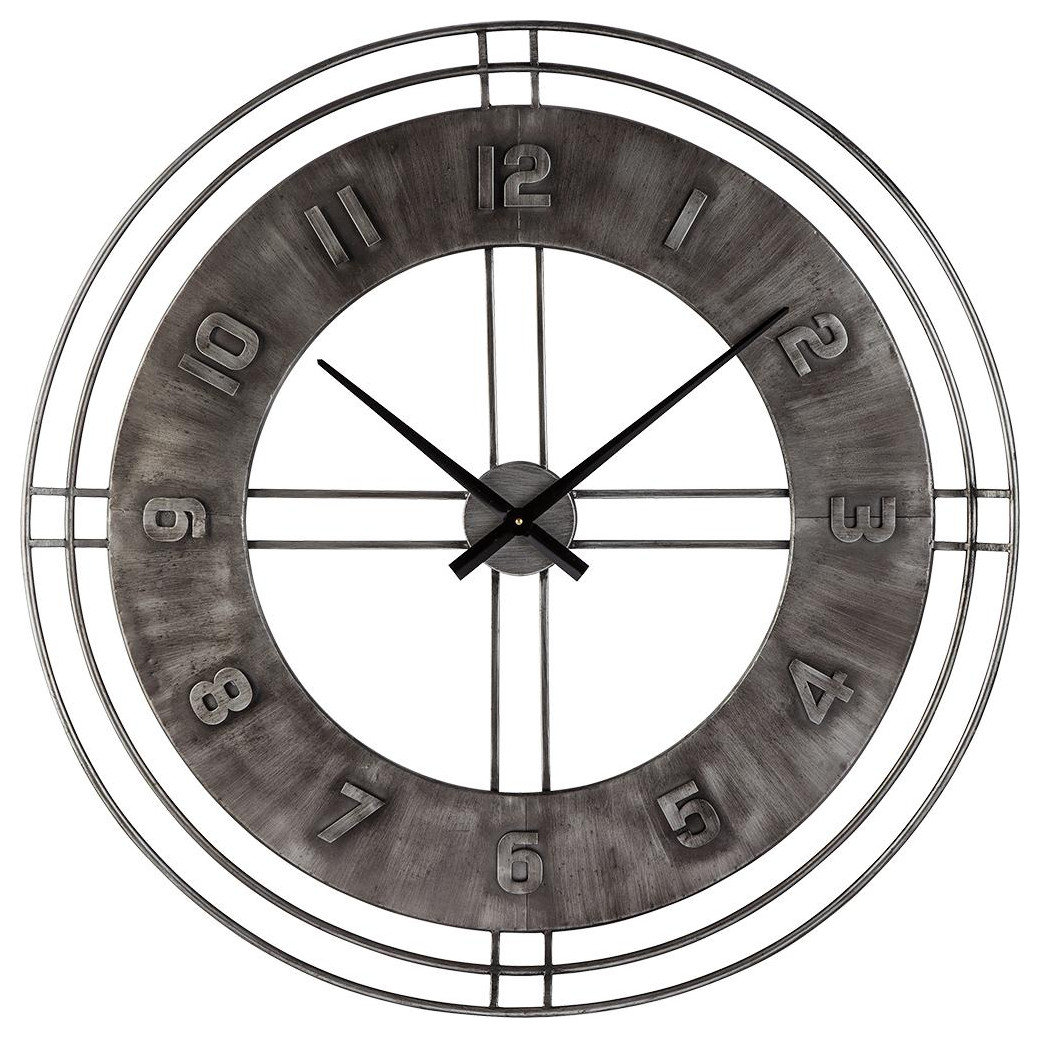 Ana Sofia Wall Clock - Industrial - Wall Clocks - by Ashley Furniture ...