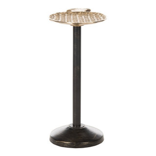Shannon Pineapple Top Accent Table Gold/Antique Gold - Tropical - Side ...