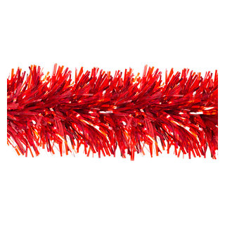 4" Red PVC Stuffed Garland - Contemporary - Wreaths And Garlands - by ...