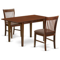 3 Pc Dinette Set - Table With A 12In Leaf And 2 Dining Chairs ...