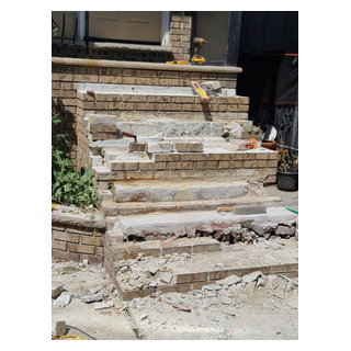 Brick Step West New York, Brick, Install Limestone Steps - Entry ...