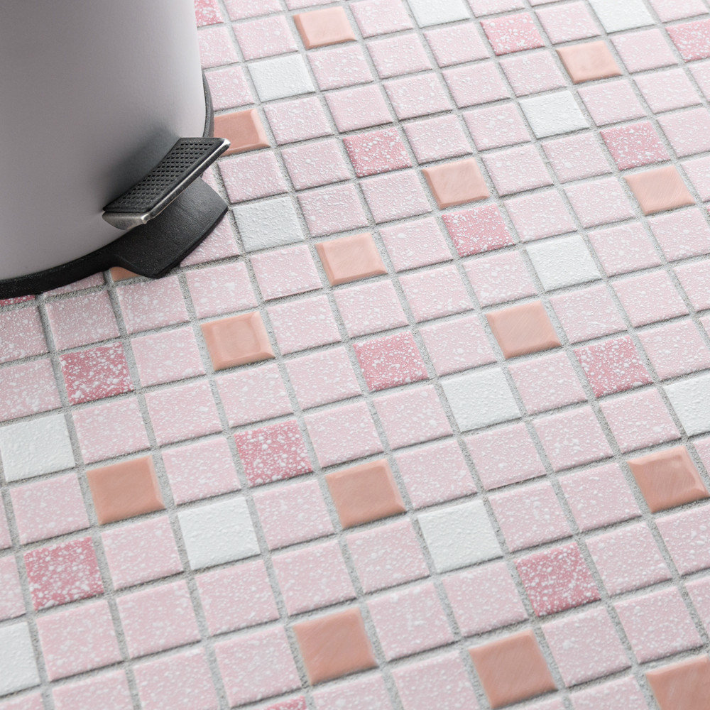 Crystalline Straight Edge Porcelain Floor and Wall Mosaic Tile Sample ...