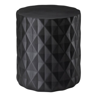 MGO Black Diamond Textured Garden Stool - Contemporary - Accent And ...