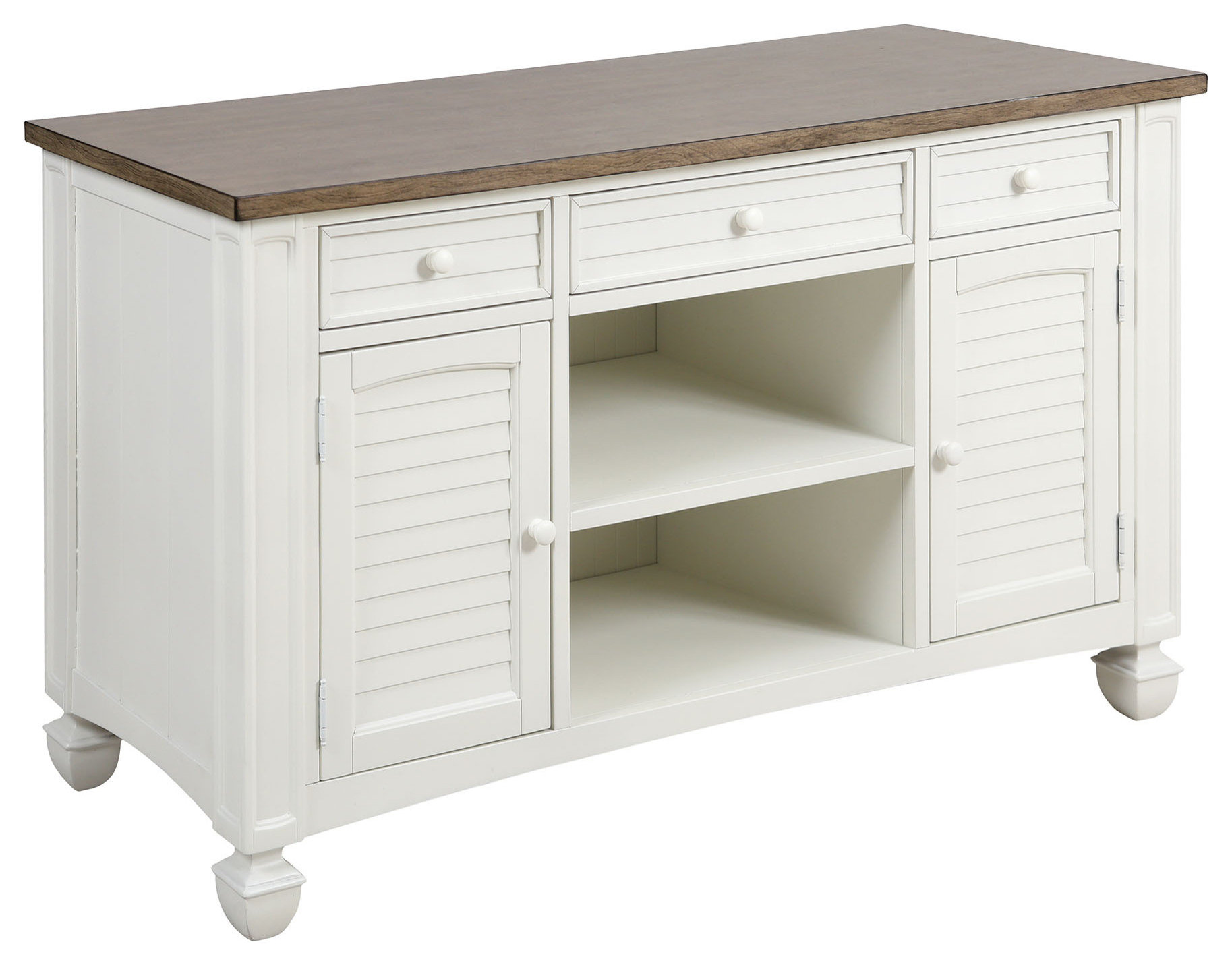 ELK Home 473-031 2-Door 3-Drawer Console Table, Off-white With Brown ...