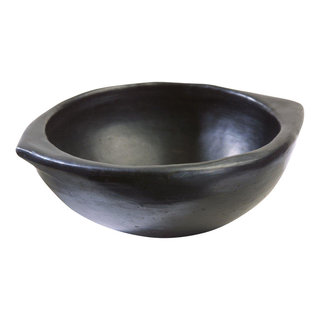 La Chamba Black Clay Ajiaco Bowl with Flat Bottom - Asian - Decorative ...