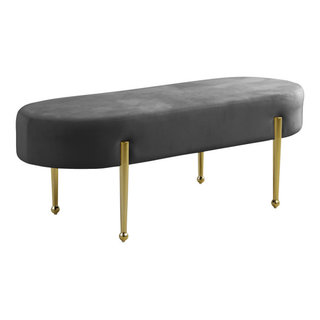 Gia Velvet Bench-Parent - Contemporary - Upholstered Benches - by Meridian Furniture | Houzz