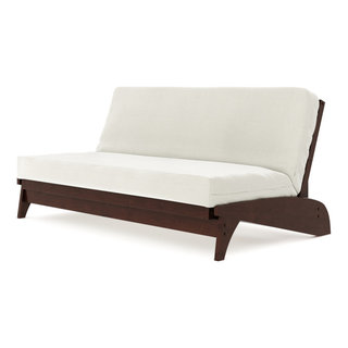 Dillon All Wood Wall Hugger Futon Frame, Queen - Transitional - Futon ...