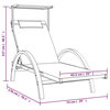 vidaXL Sun Lounger Chair with Canopy Gray Textilene and Solid Wood ...