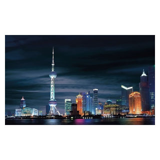Shanghai Wall Mural MP4890M, 180"x108" - Contemporary - Wall Decals ...