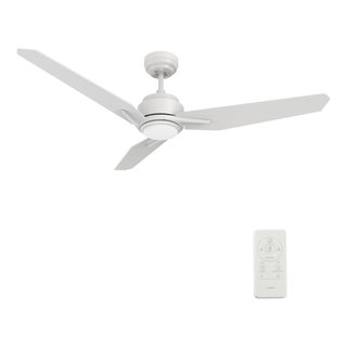 Tracer 52" 3-Blade Smart Ceiling Fan, White - Transitional - Ceiling ...