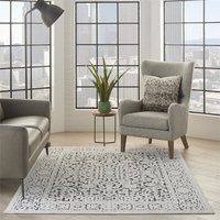 Nourison Calobra 48x72" Polyester and Polypropylene Area Rug in Dark ...