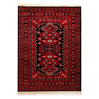 Crown 16223-090 Area Rug, Red and Black, 7'10"x10'10" - Southwestern ...
