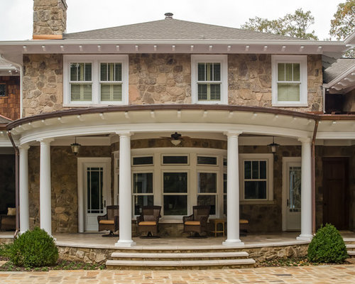 Rounded Front Porch | Houzz