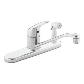 Moen CFG CA40515 Cornerstone 1-Handle Kitchen Faucet w/ Side Spray ...