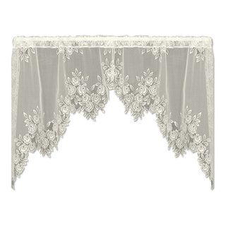 Tea Rose Swag Pair, 30" - Traditional - Valances - by Heritage Lace | Houzz