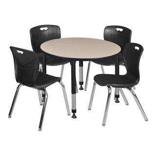 Round Height Adjustable Classroom Table - Contemporary - Kids Tables ...